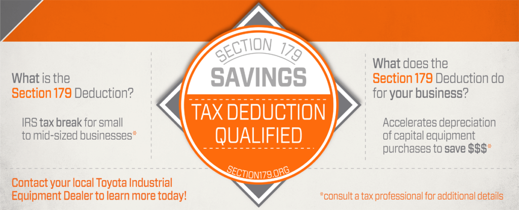 Deduct the full purchase amount of your forklift with section 179 ...